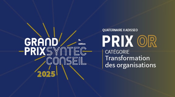 Quaternaire remporte l'Or au Grand Prix Syntec Conseil 2025 - Quaternaire